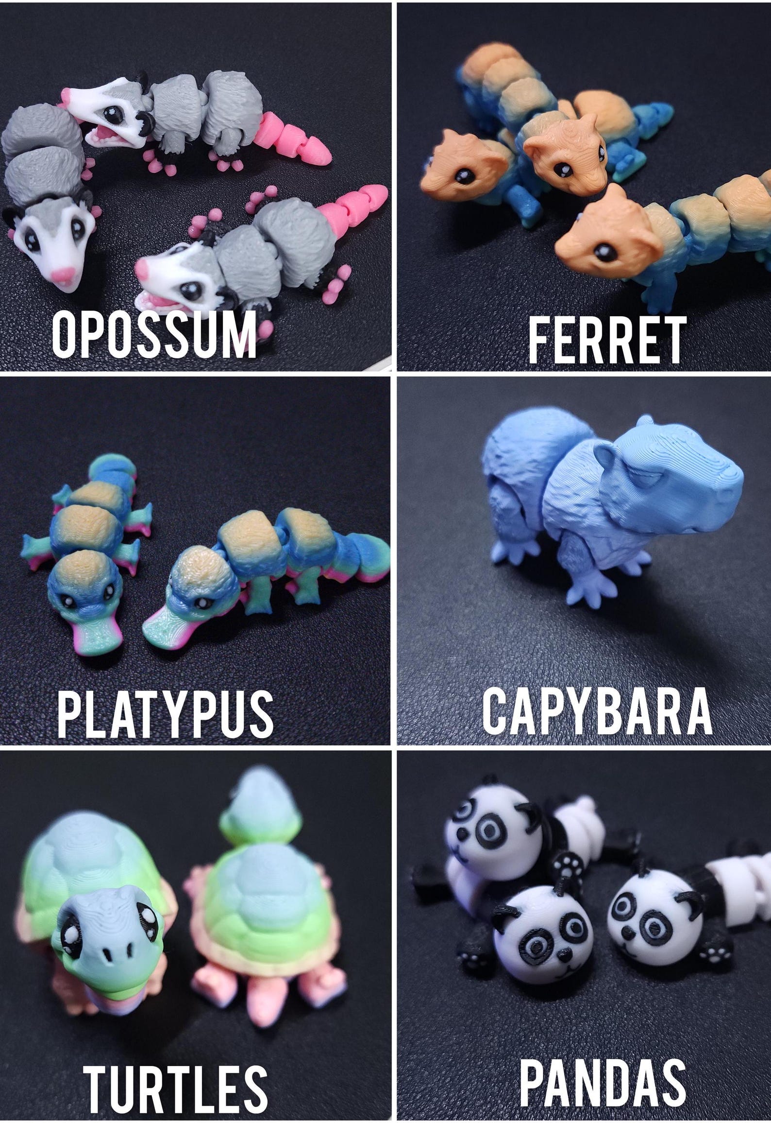 3D Pocket Pets | Articulated Mini Pcket Animal Pets - Etsy