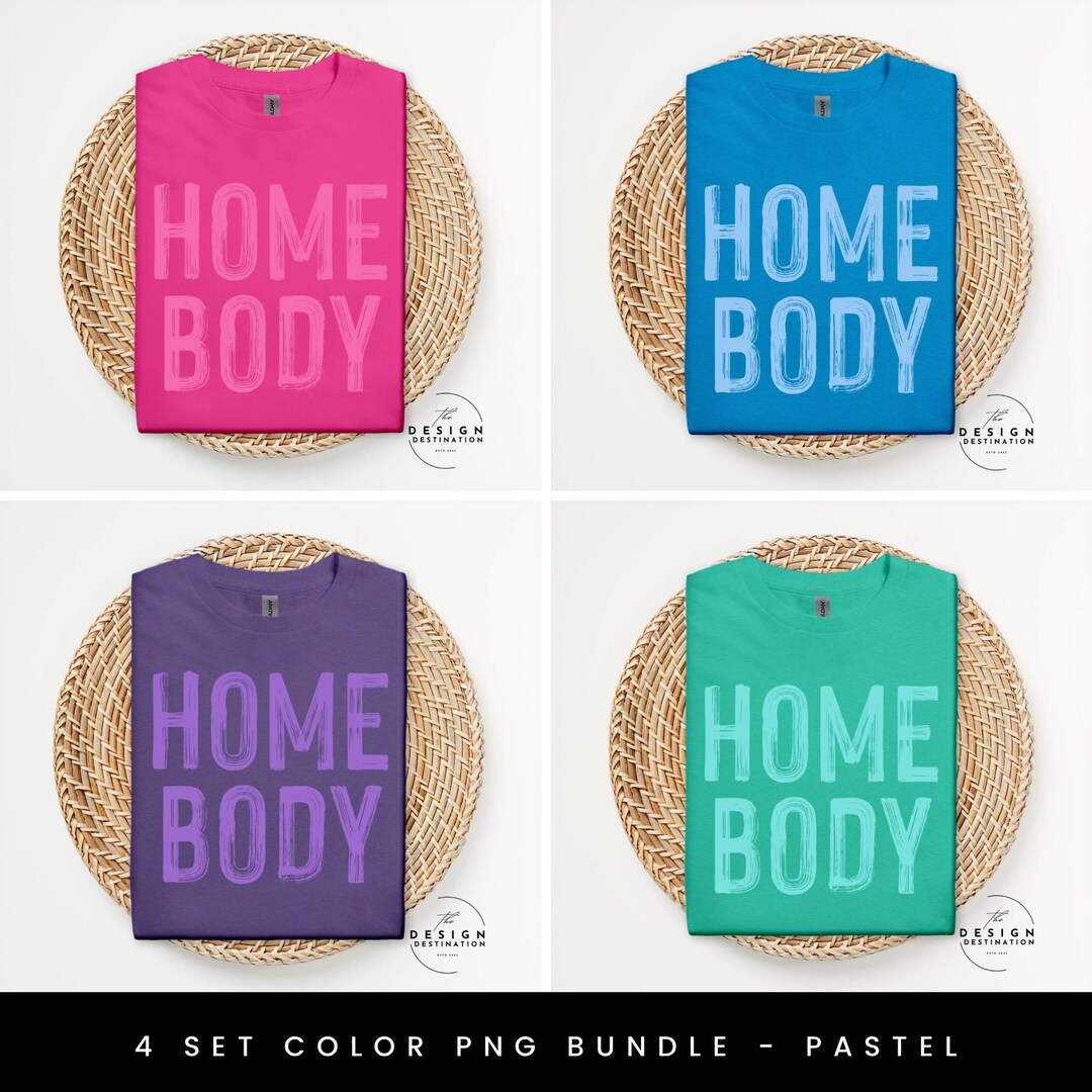 Homebody Pastel Monotone Set of 4 || Digital Files for Sublimation, DTF ...