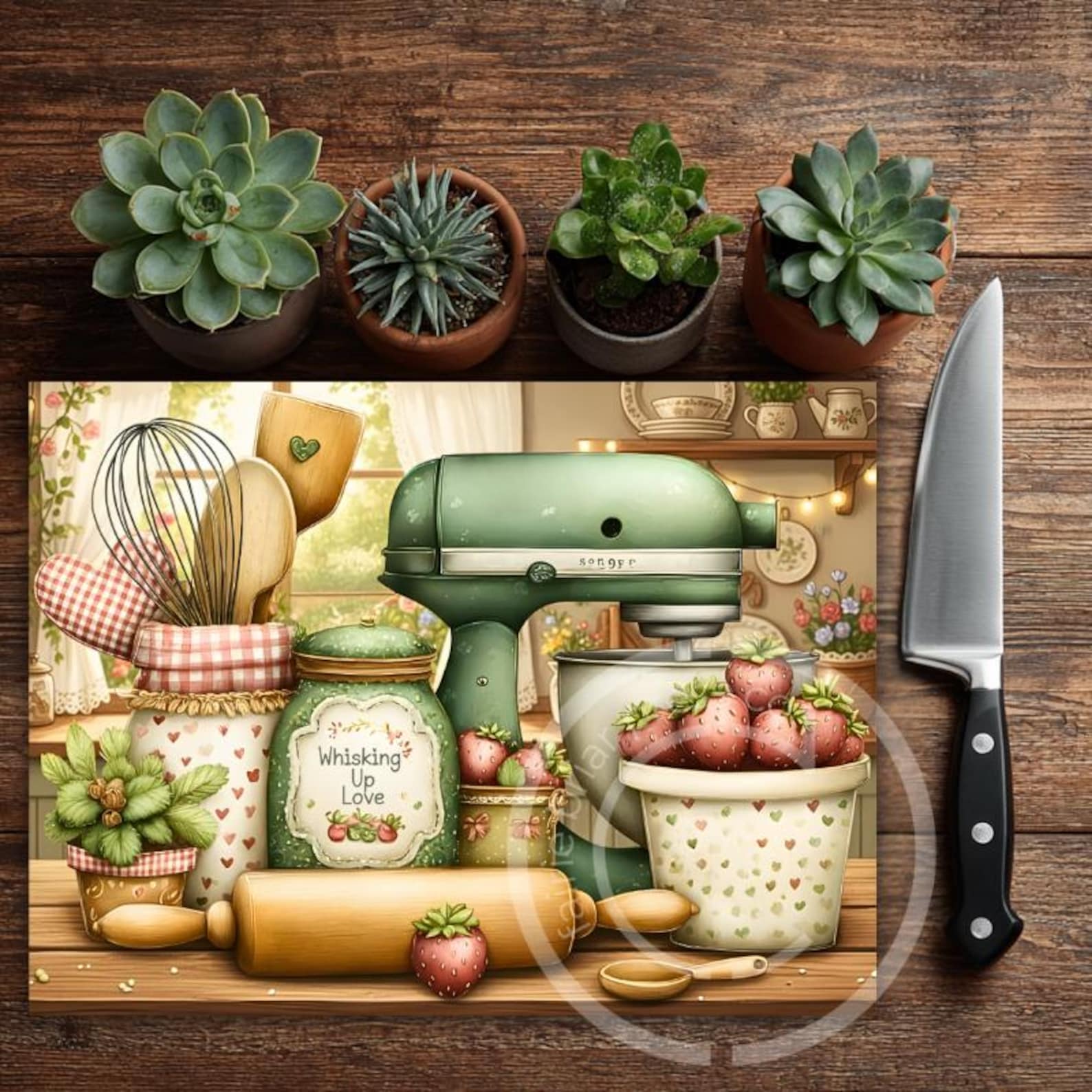 Cutting Board PNG – Cottage Kitchen Chopping Board Sublimation ...