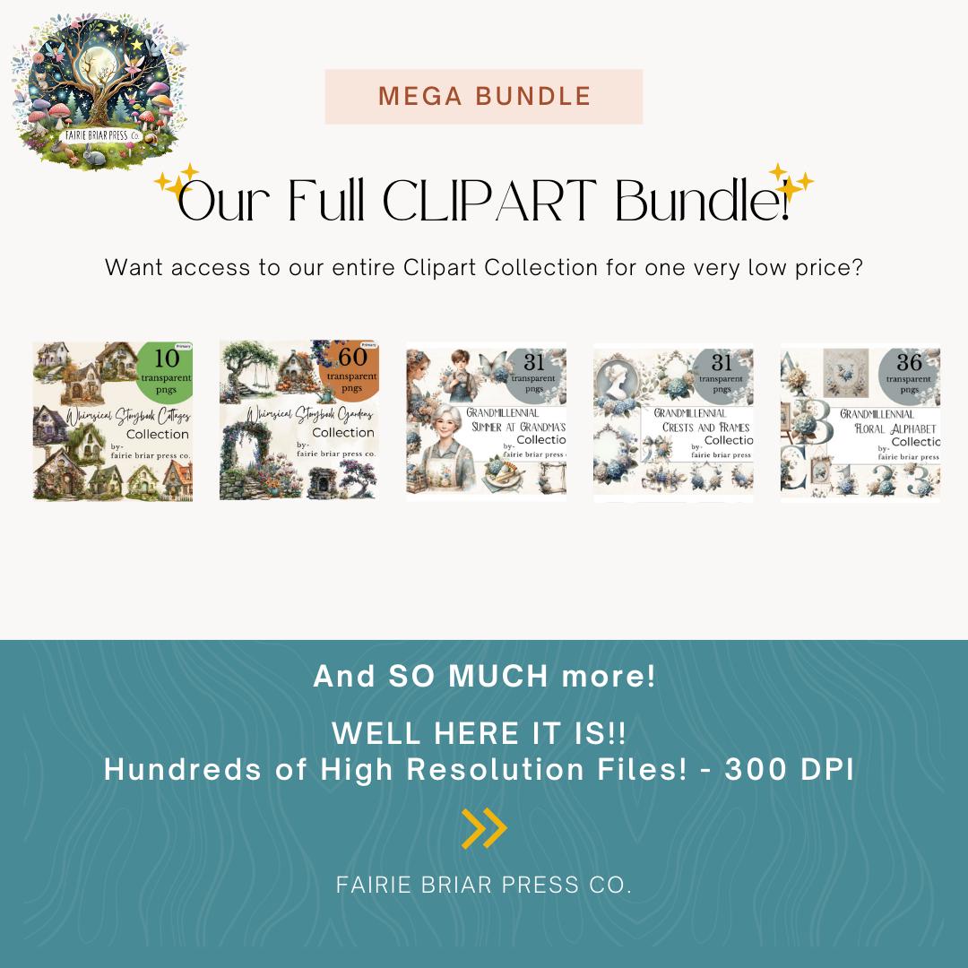 Whole CLIPART BUNDLE - 1000+ Mega Pack - Collection of High Resolution ...