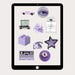 Purple Sticker Set: Dreamy Pngs, Planner Stickers (digital Download A4 ...