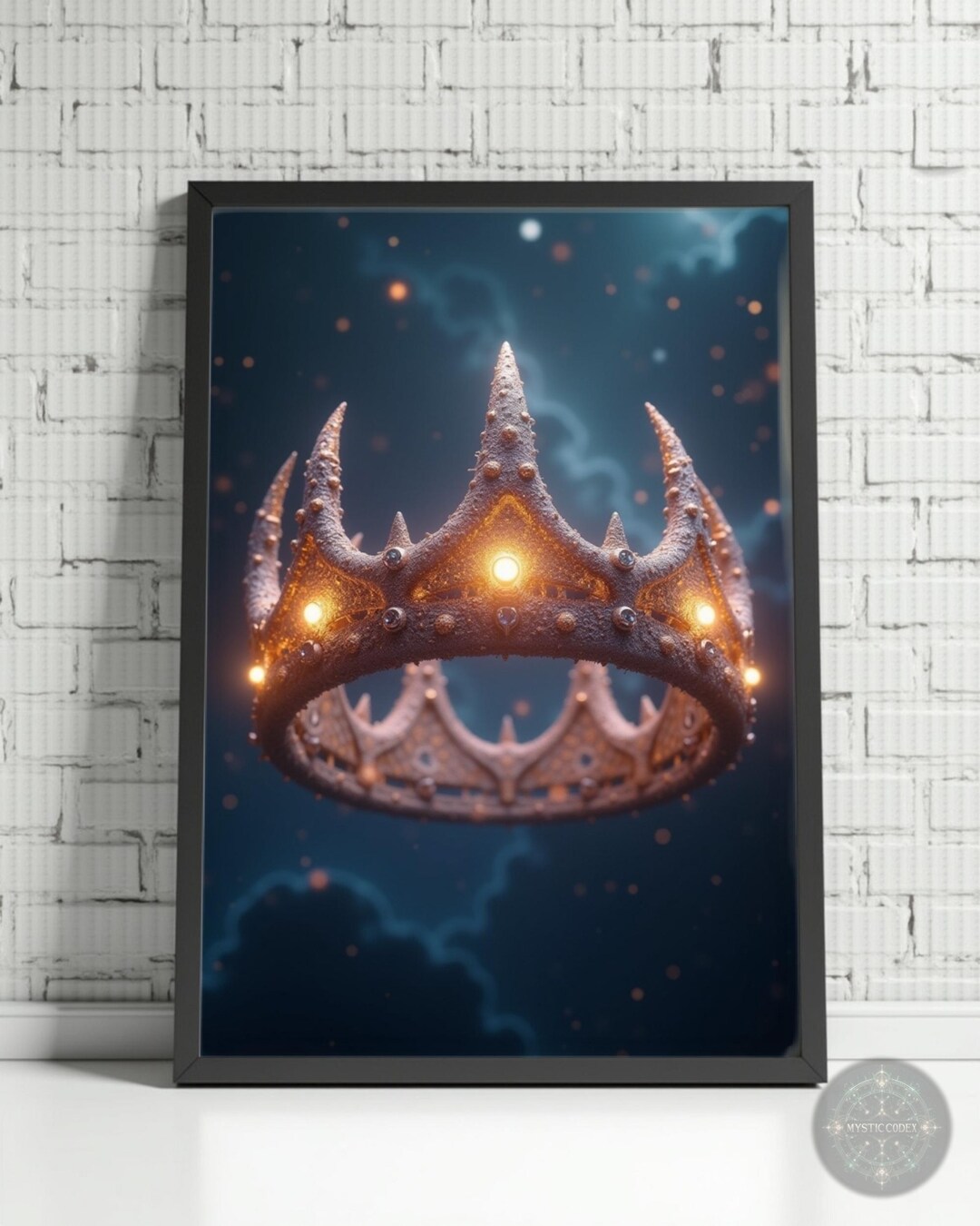 Cosmic Crown Wall Art: Starlit Dominion Fantasy Poster (instant ...