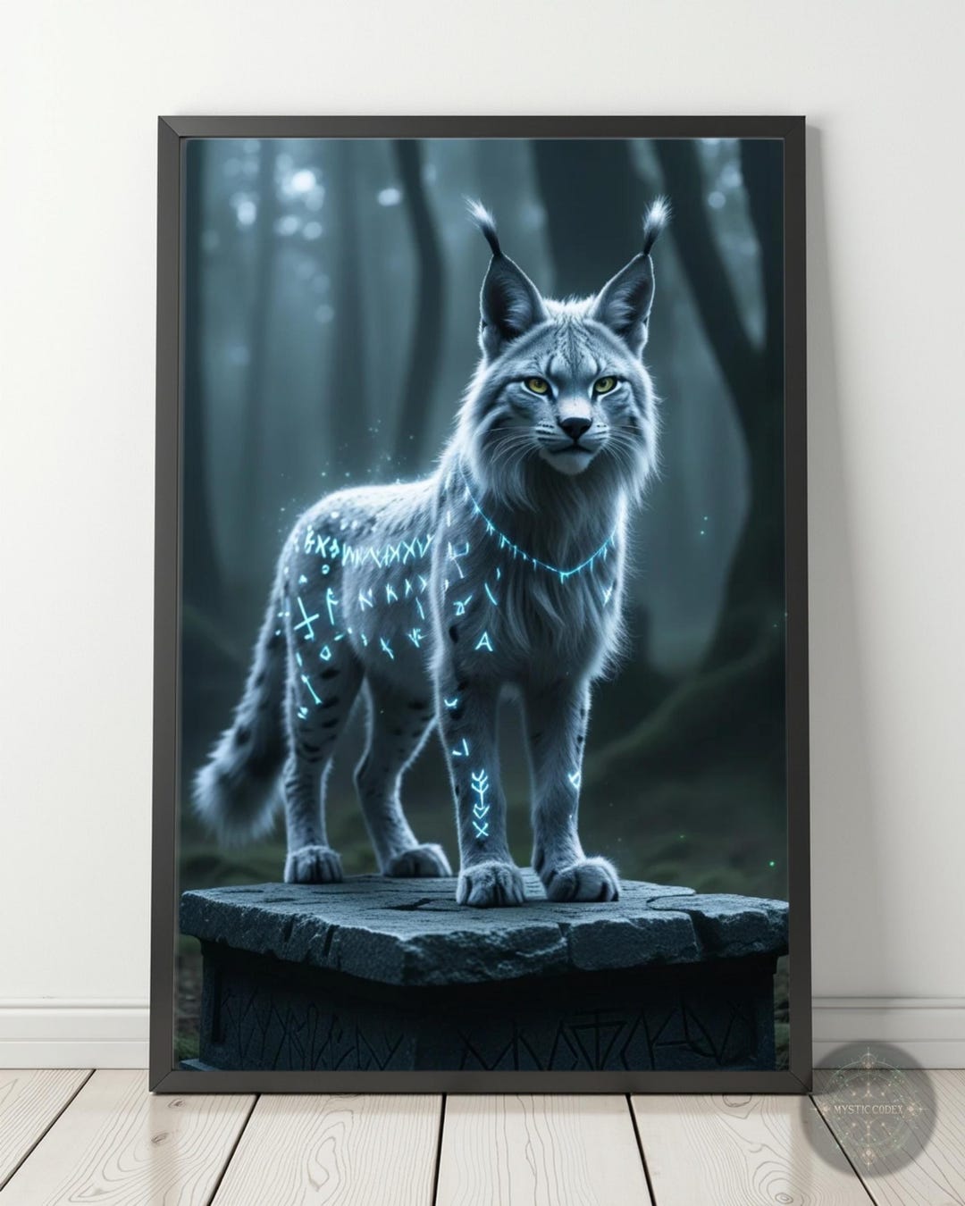 Runebound Lynx Spirit – Mystical Rune Guardian in Celestial Forest ...