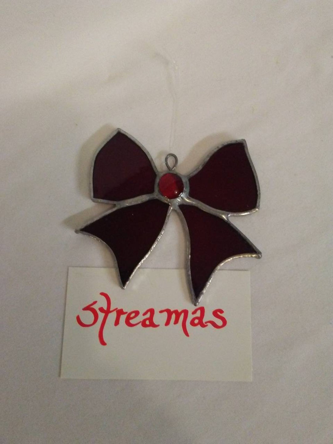 Stained Glass Bow Christmas Ornament or Suncatcher - Etsy