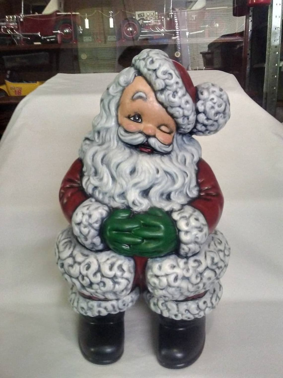 Hand-painted Ceramic Santa Claus - Etsy