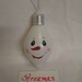 Hand-painted Plastic Tear-drop Shaped Ornament W/ Snowman Face - Etsy