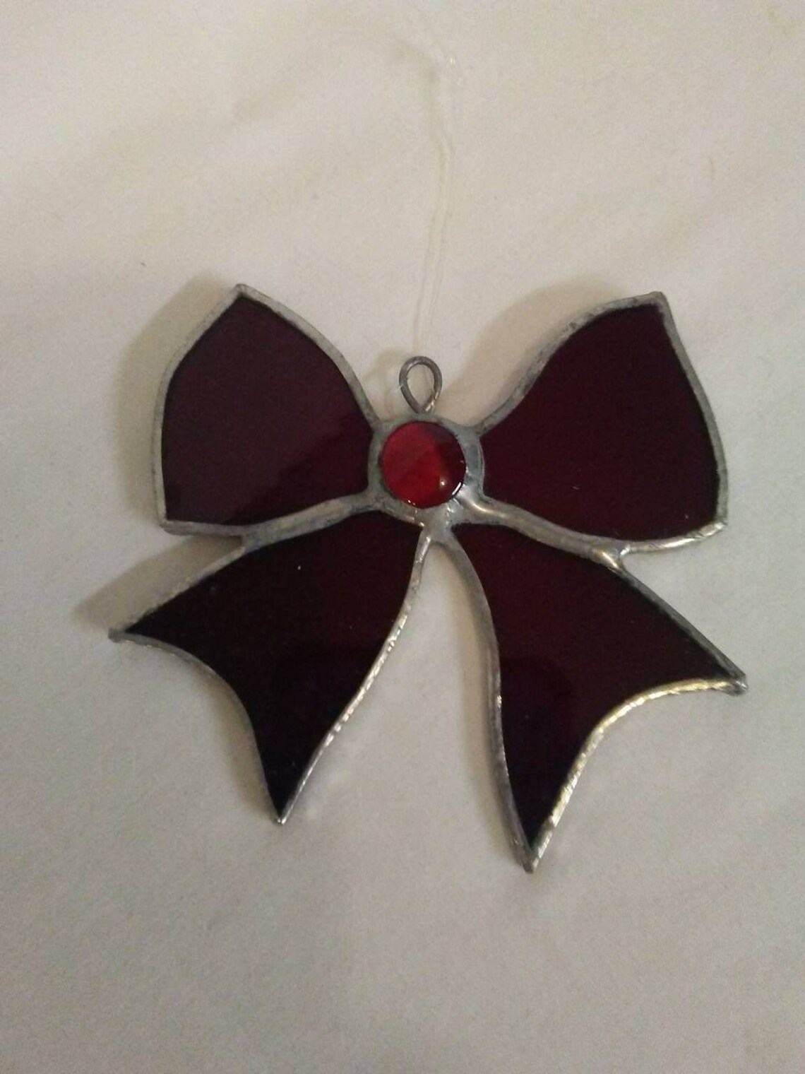 Stained Glass Bow Christmas Ornament or Suncatcher - Etsy