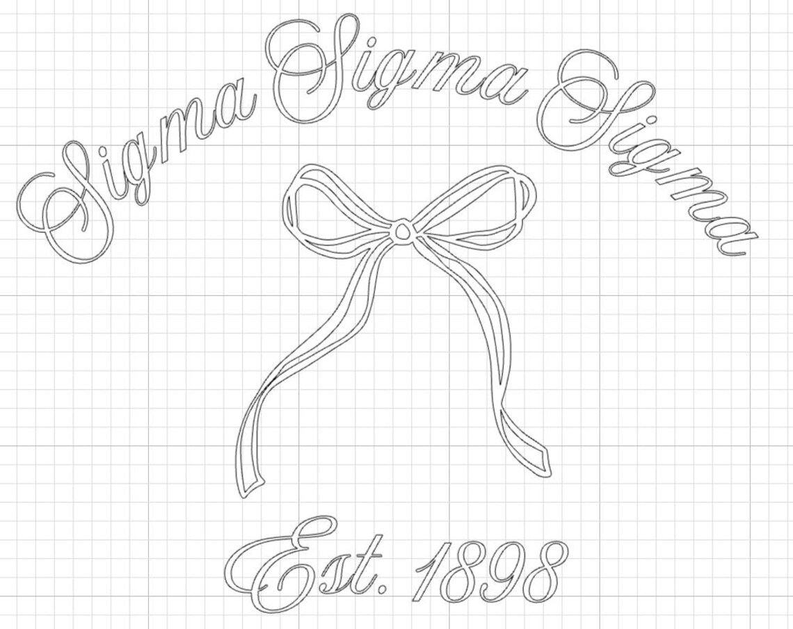 Sigma Sigma Sigma Sorority Bow SVG File - Etsy