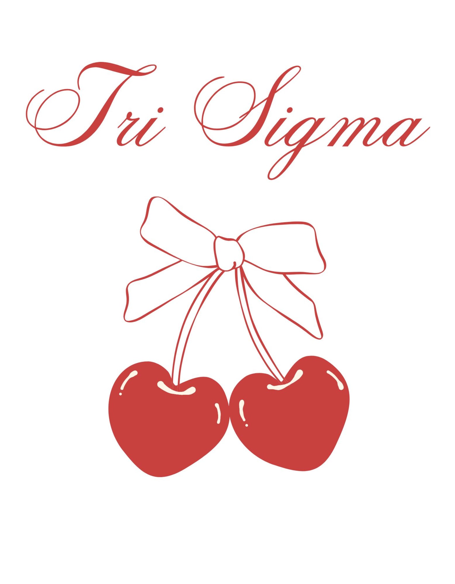 Sigma Sigma Sigma Sorority Cherry Bow SVG File - Etsy