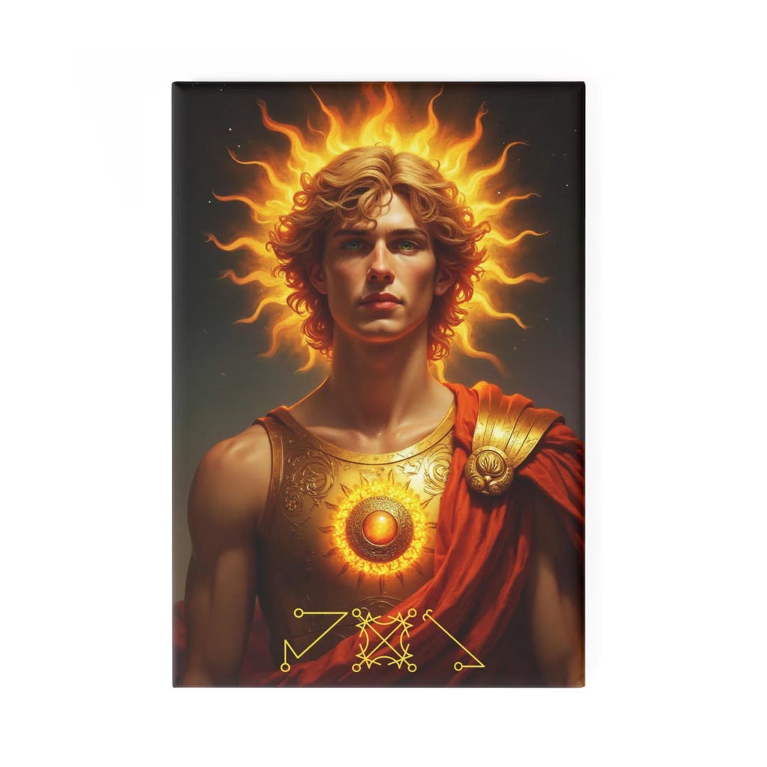 Apollo Magnet With Sigils| Refrigerator Magnet for Sunday Astro Magick ...