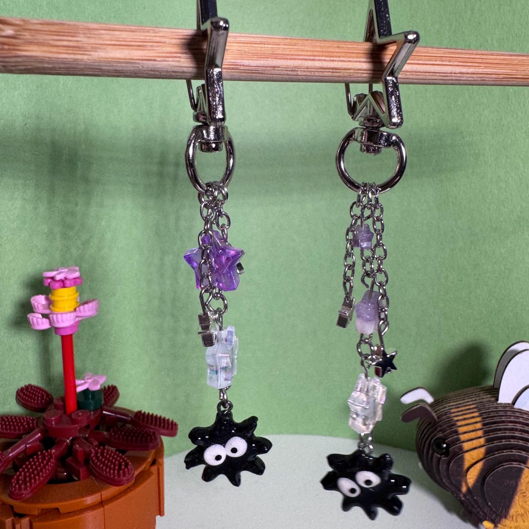 Soot Sprites With Purple Amethyst Star Charms - Etsy