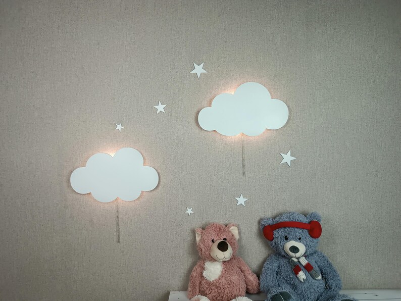 Cloud Night Lights, Set of 2 – Cloud Wall Night Lights, Wall Lamps, Kids Room, Baby Bedroom, - Etsy