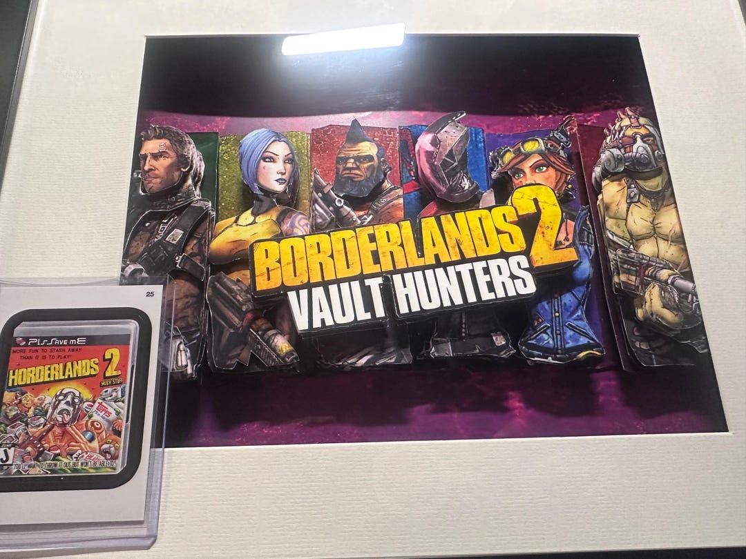 Borderlands 2 Gear Box Diorama Display Case Frame Vault Hunters Axton Maya Salvador Zero Gaige ...