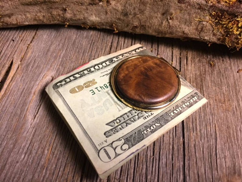 Wood/ Wooden Money Clip: Walnut Crotch - Etsy
