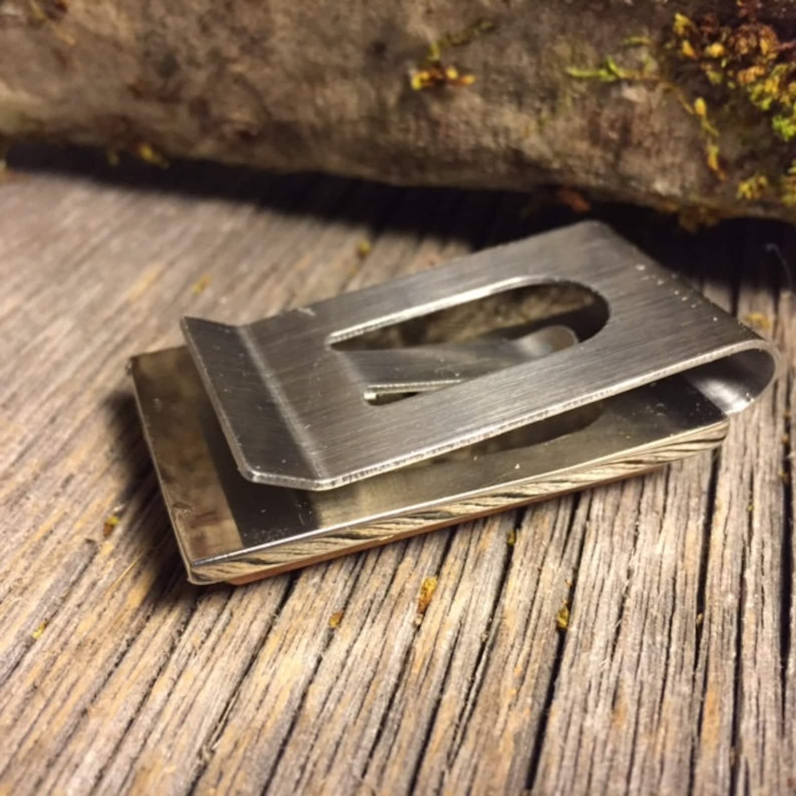 Wood/ Wooden Money Clip: Yellow Pine Chromed Steel - Etsy