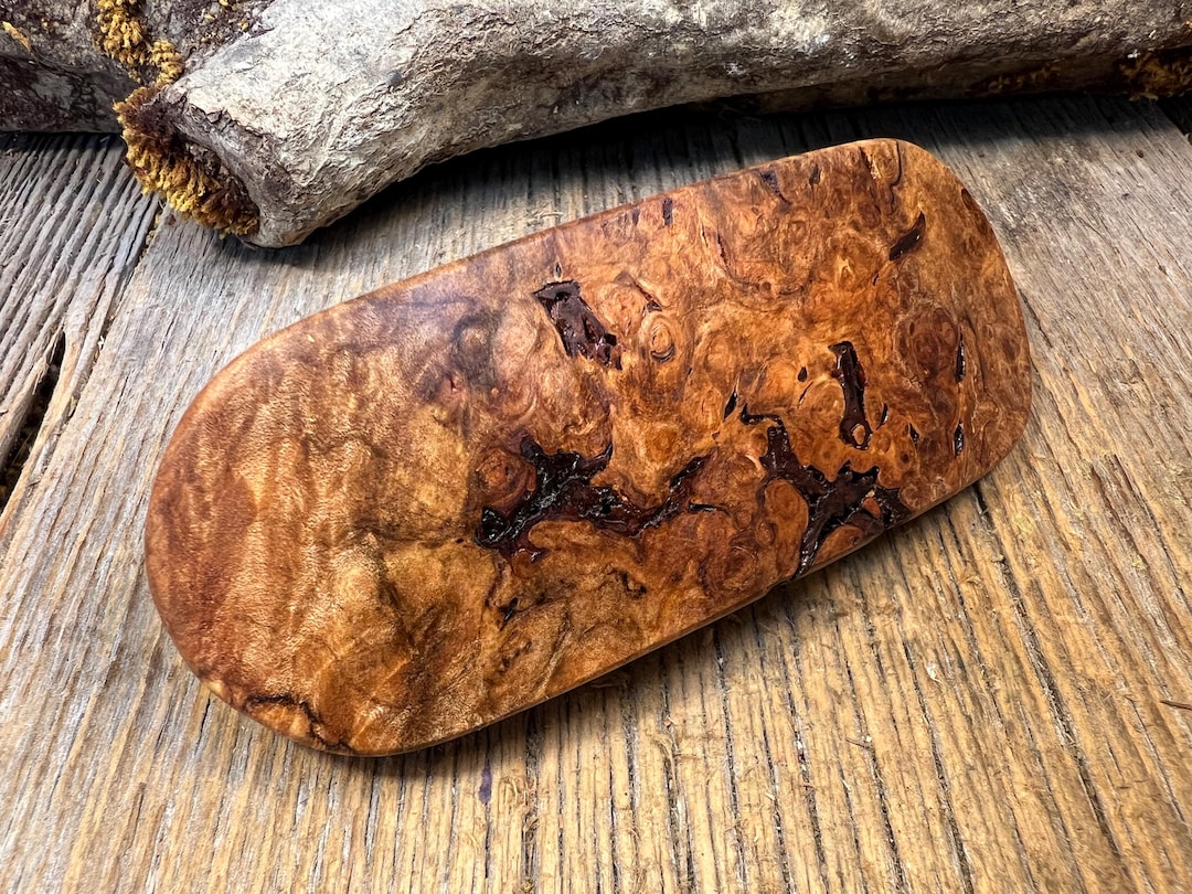 Wood/ Wooden Barrette: Spalted Maple Burl (large) - Etsy