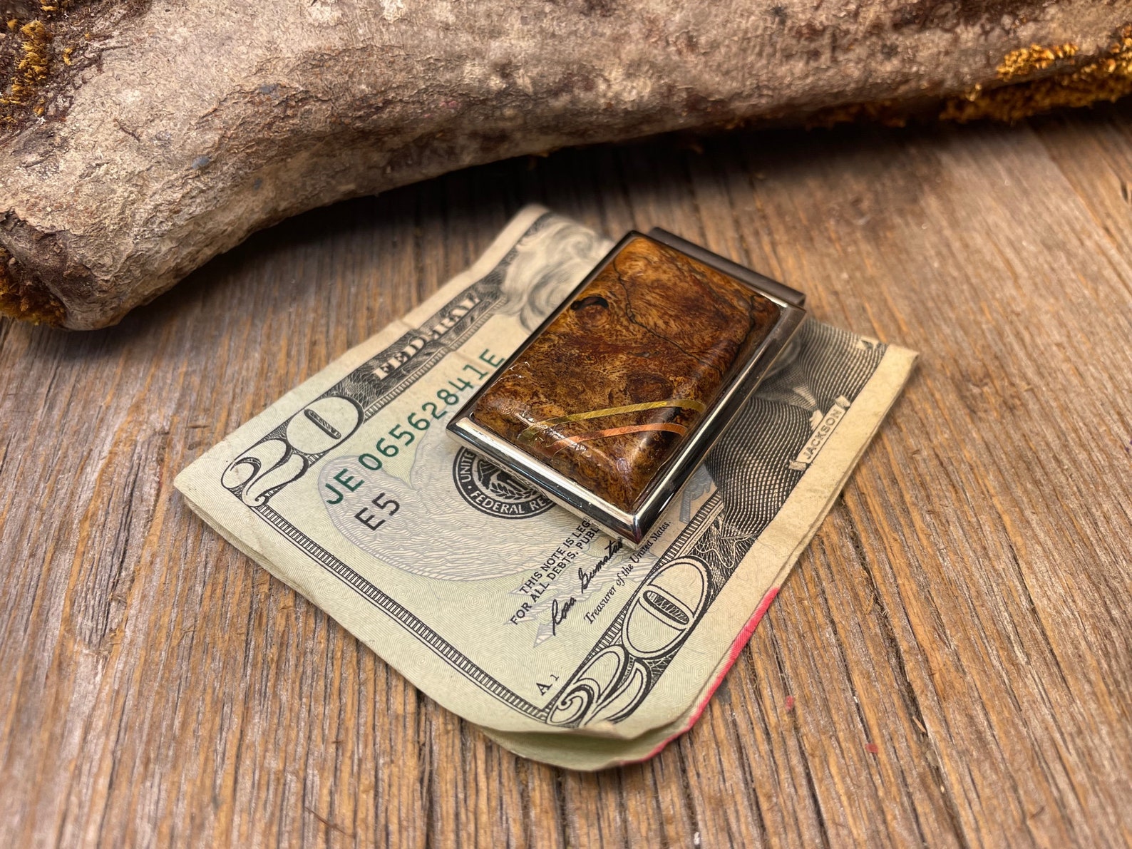 Wood/ Wooden Money Clip: AAAA Spalted Maple Burl - Etsy