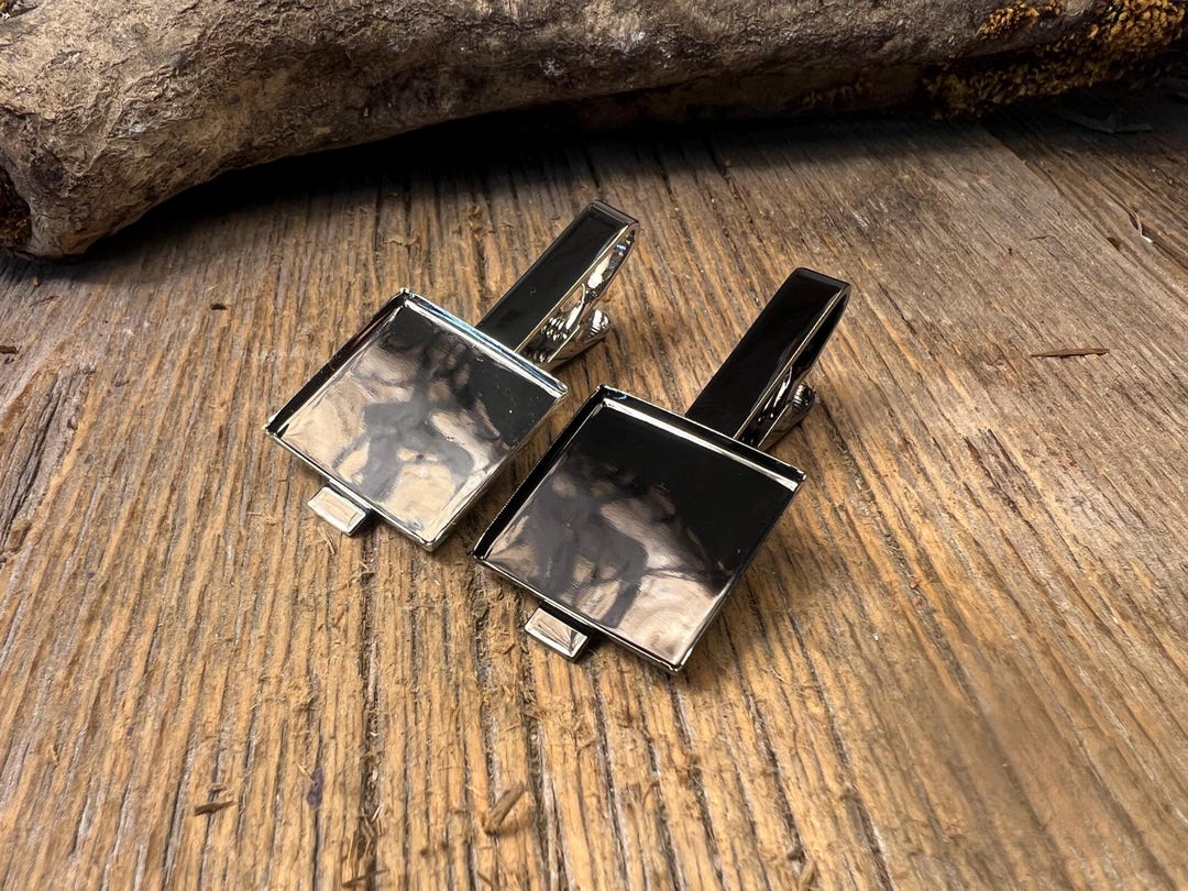 10 Tie Clips, Findings, Square Tray , Bezel, 22 Mm - Etsy