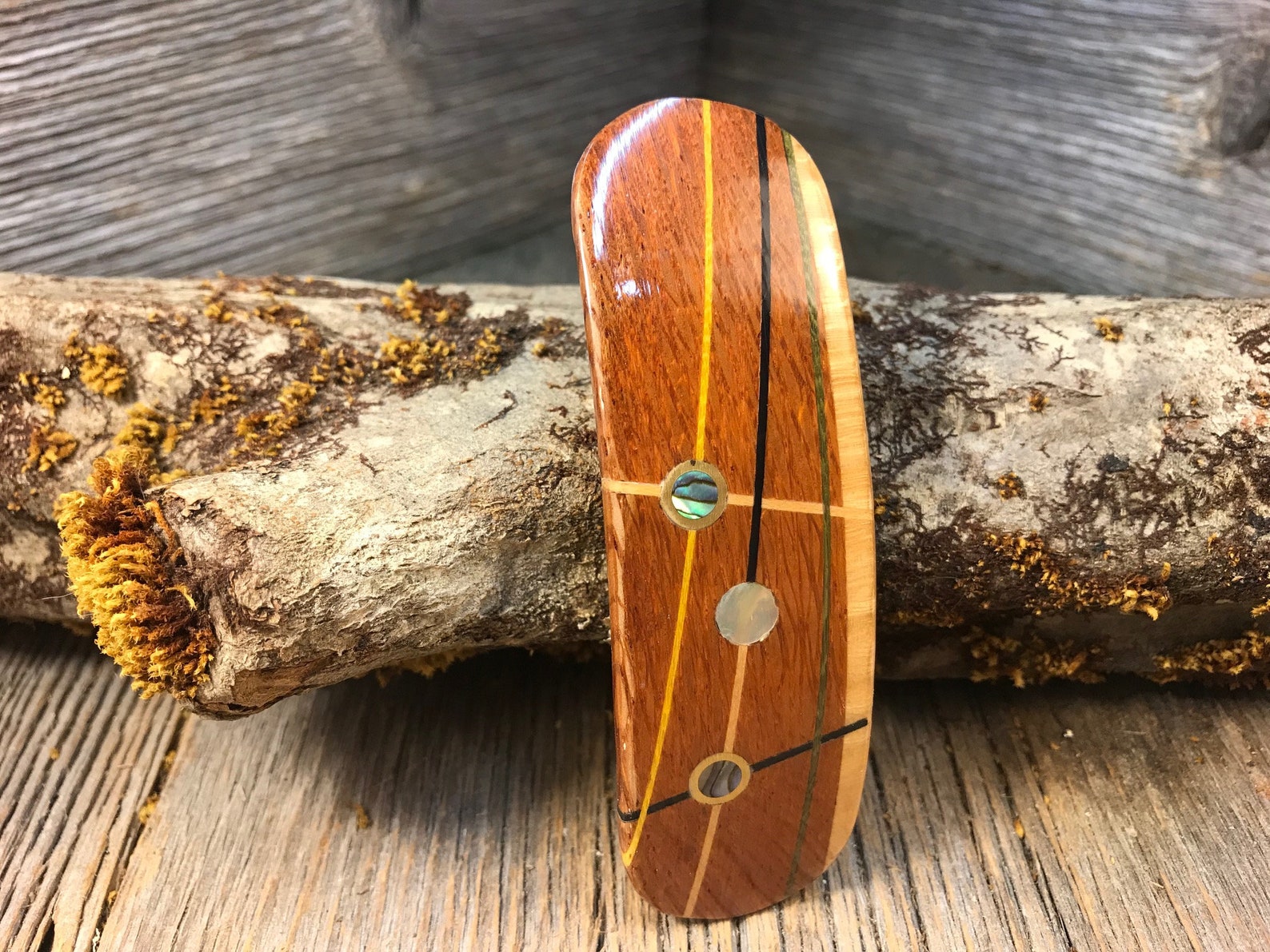 Wood/ Wooden Hair Barrette: Australian Lace Wood - Etsy