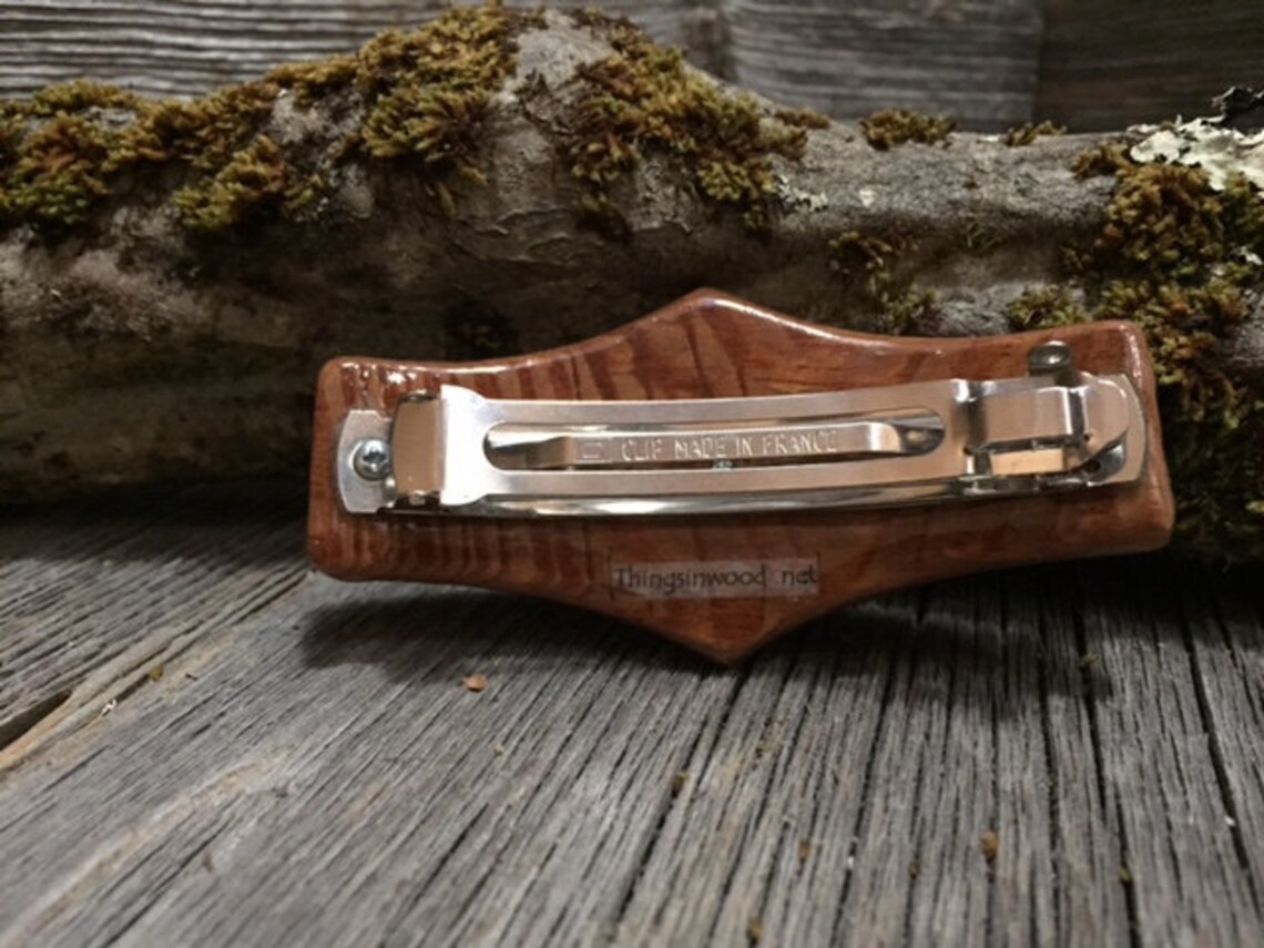Wood/ Wooden Hair Barrette: Lacewood (medium) - Etsy