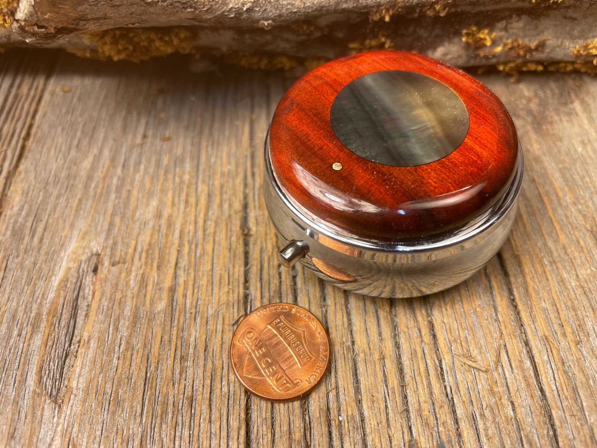 Wood/ Wooden Pill box Keepsake case: Padouk 3 Compartments | Etsy