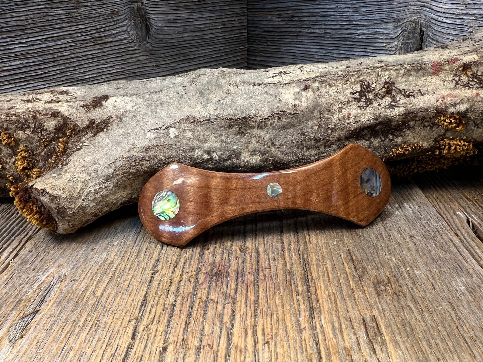 Wood/wooden Hair Barrette: Curly Sateen (large) - Etsy