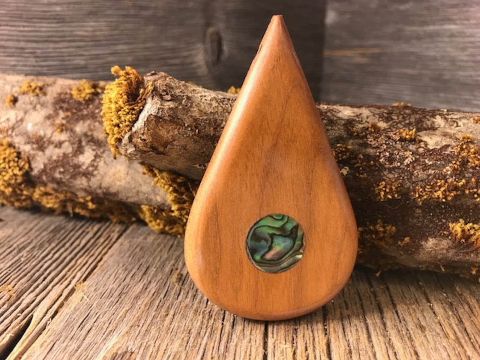 Wood Wooden Pendant Necklace - Etsy