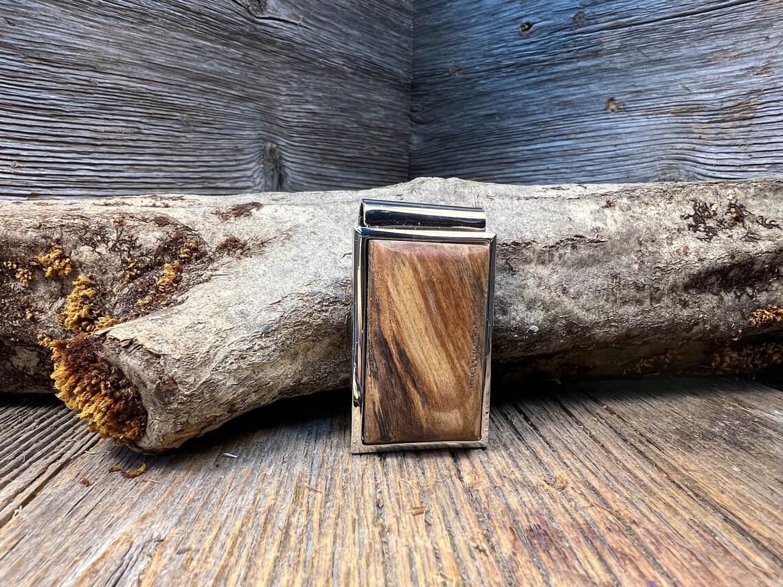 Wood/ Wooden Money Clip: Spalted Maple (chromed Steel) - Etsy