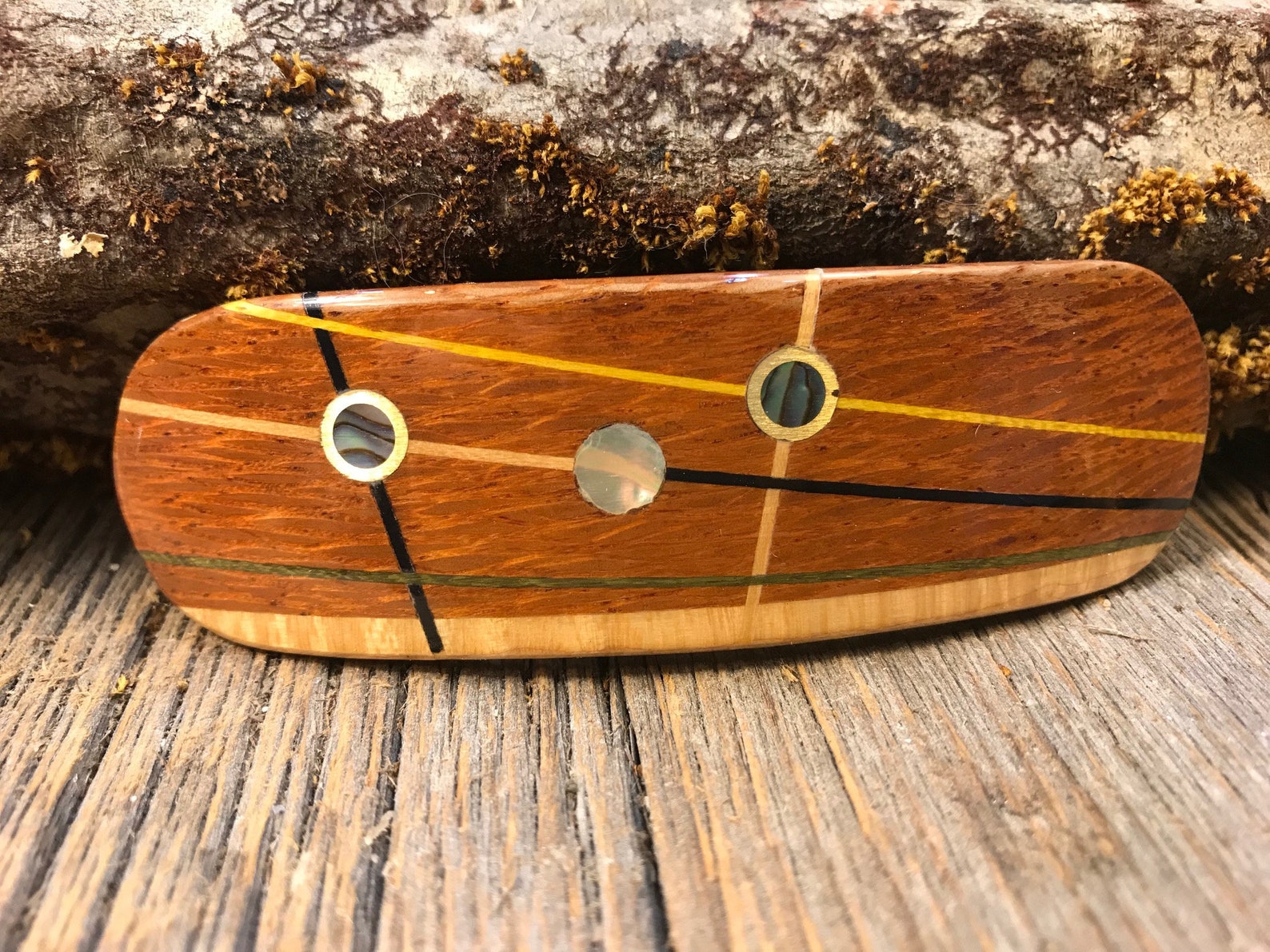 Wood/ Wooden Hair Barrette: Australian Lace Wood - Etsy