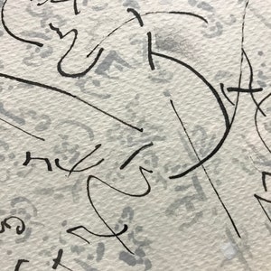 TRIBAL RUNES Original Abstract Drawing Framed - Etsy