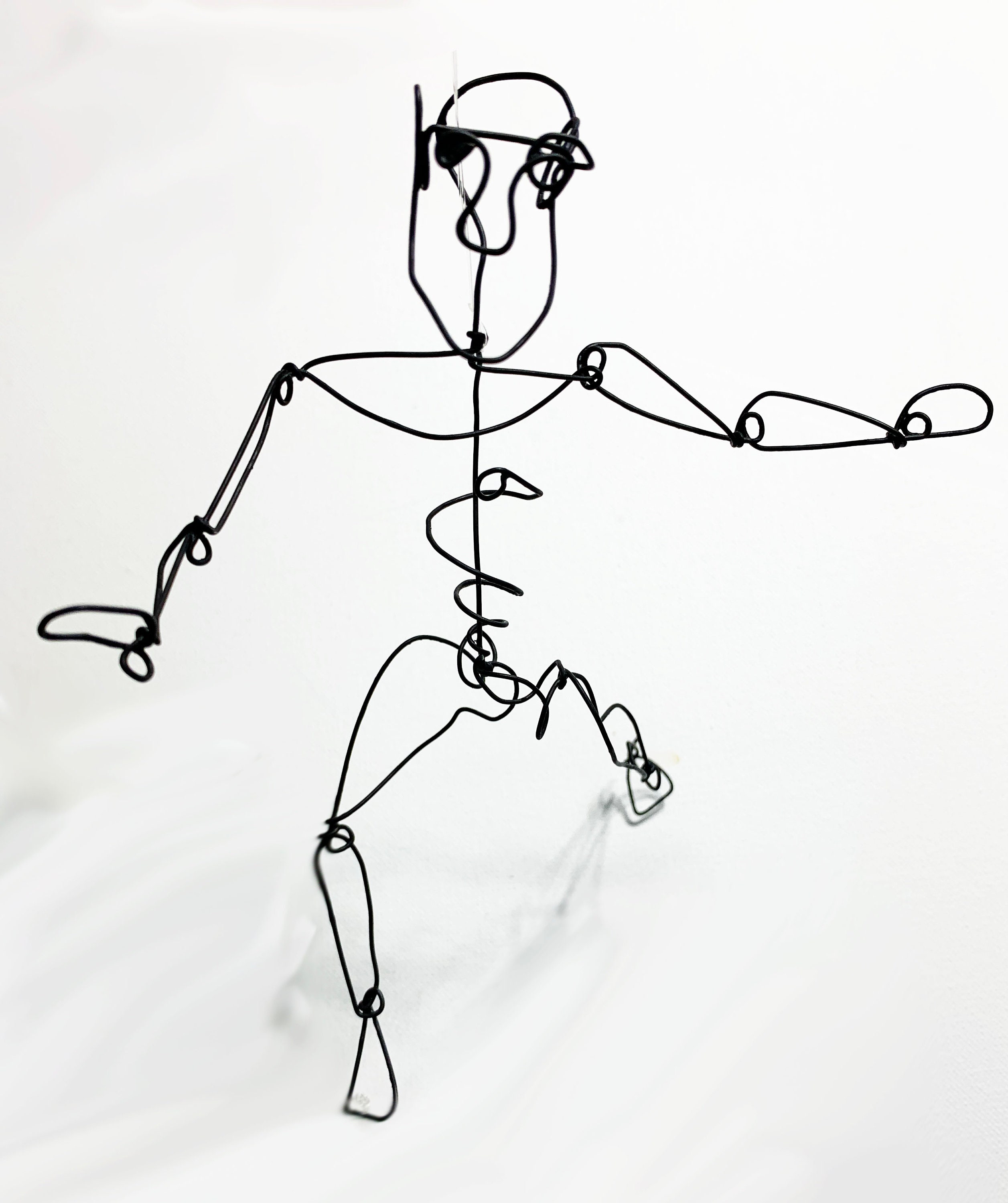 Wireman 30 of 60, Wire Sculpture of a Leaping Athlete - Etsy