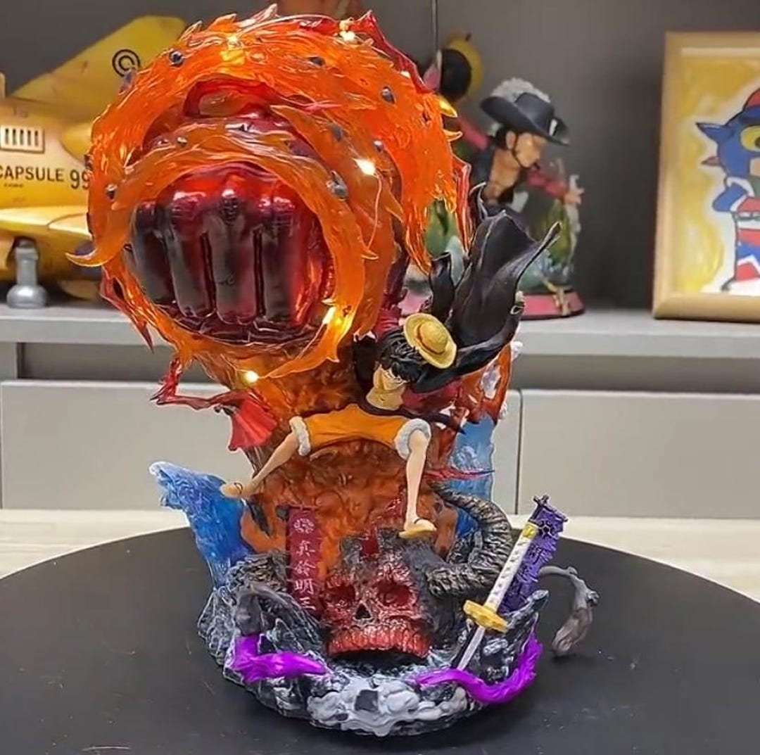 Monkey D. Luffy Gear 3 Flaming Giant Fist Statue – One Piece - Etsy
