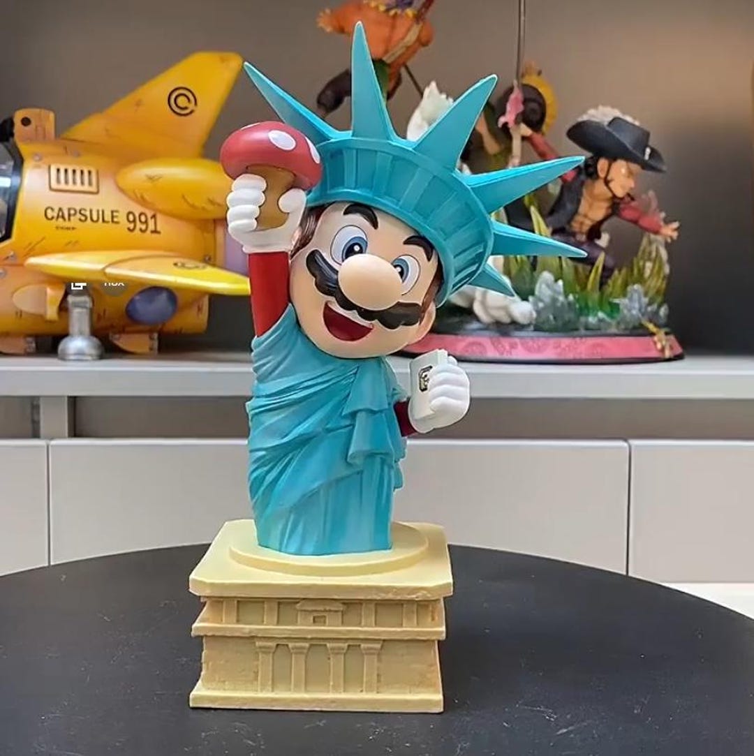 Mario Statue of Liberty | Super Mario Collectible - Etsy