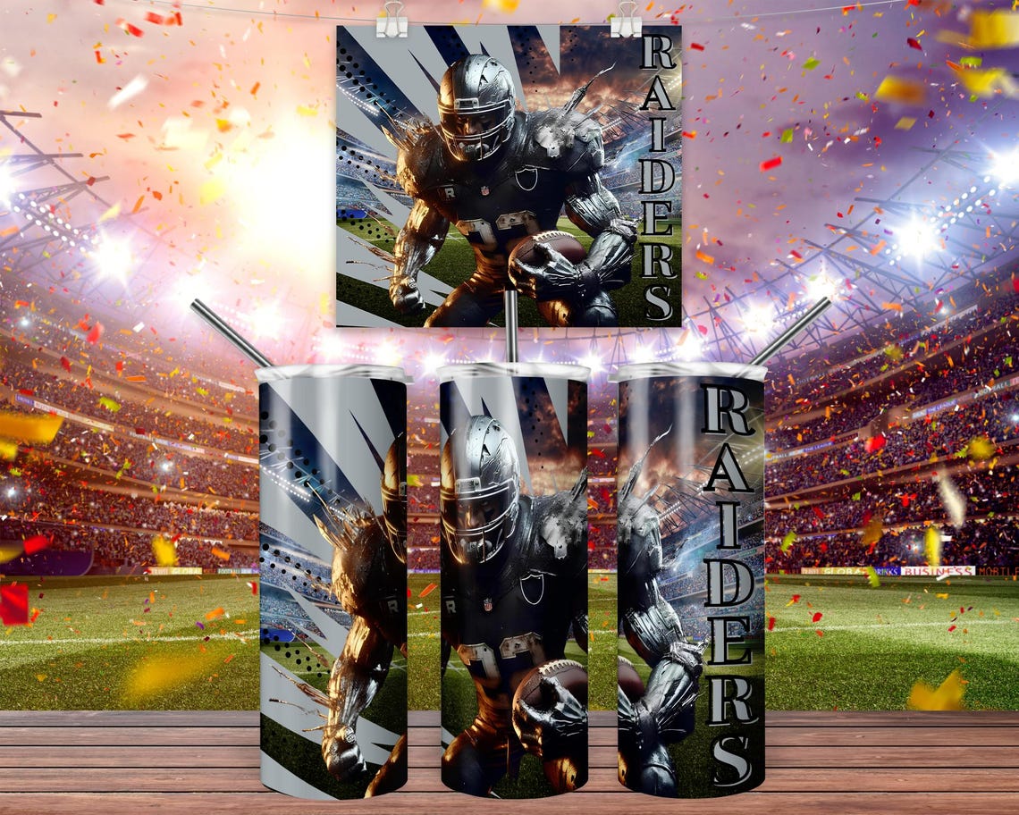 Raider 20oz Skinny Tumbler Wrap PNG, Sport 20oz Tumbler PNG, Mascot ...
