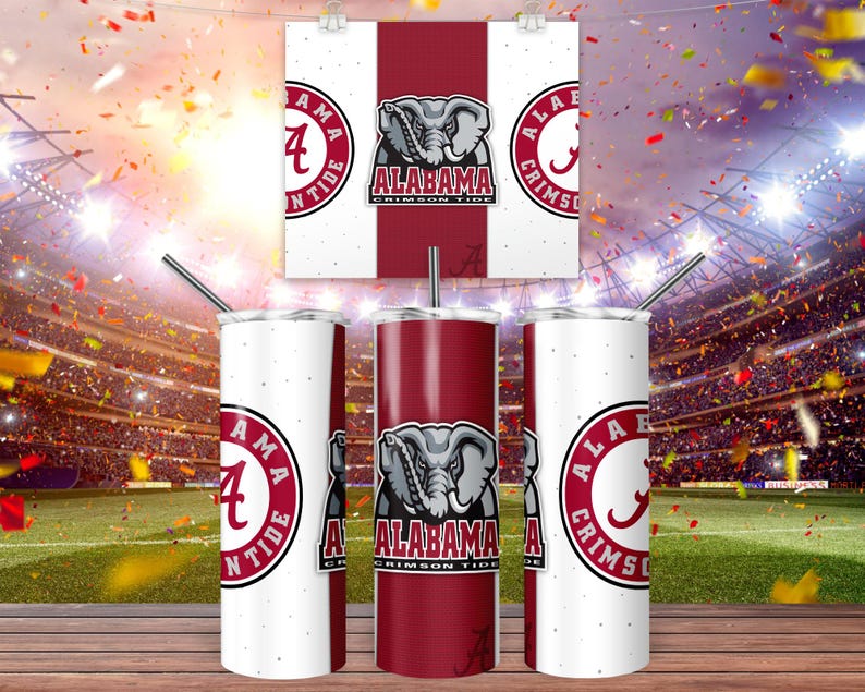 Alabama Tumbler, 20oz Skinny Tumbler Wrap Design Sublimation, 20oz ...