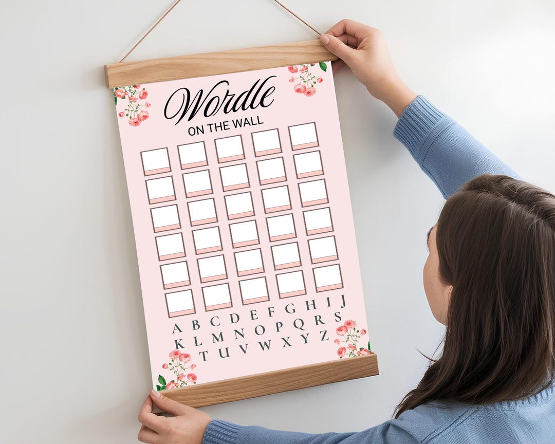 Wordle Wall Art Printable, Floral Game Room Poster, Funny Office Decor ...