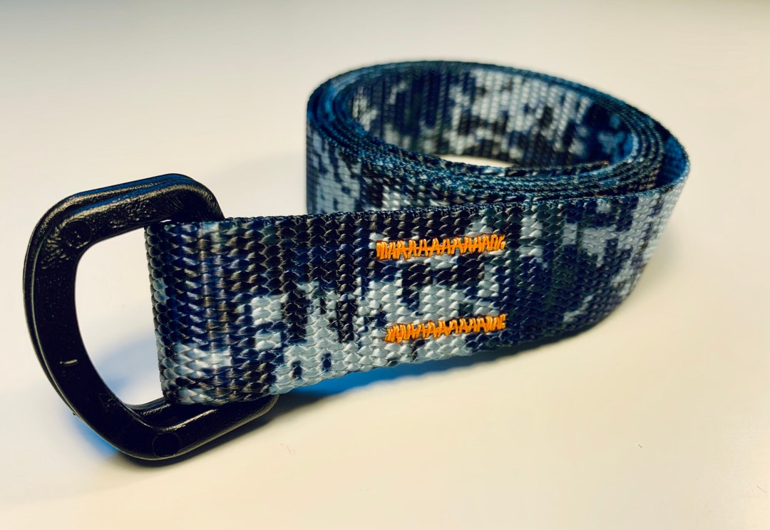 Soulrun Skinny Nylon Webbing Belt Blue Digital Camo - Etsy