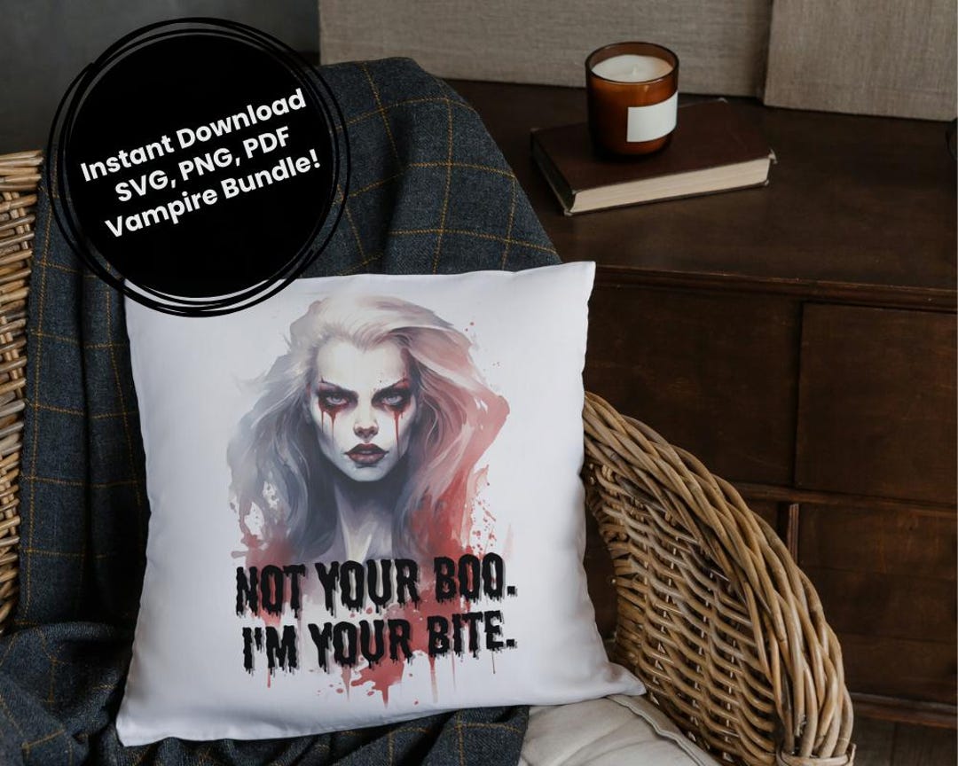Sassy Vampire Girl SVG: Spooky Halloween PNG, Gothic Mug & Shirt Design ...