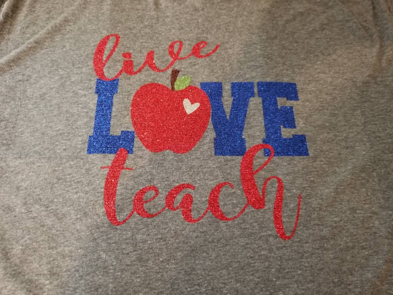 Live Love Teach Teacher Shirt Teacher's Gift Teacher | Etsy