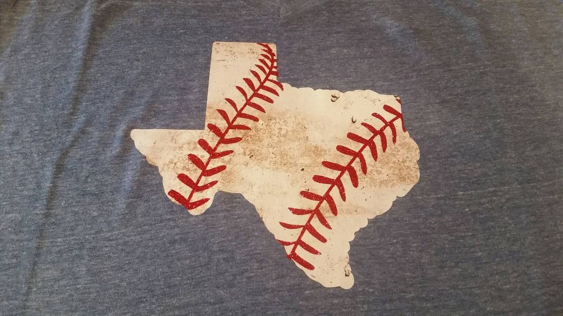 Texas Baseball Shirt Grungy State Baseball Shirt Womens | Etsy