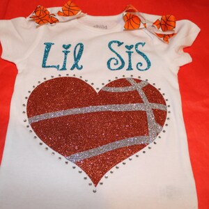 Girls Basketball Shirt, Basketball Sister Shirt, Basketball Heart Shirt ...