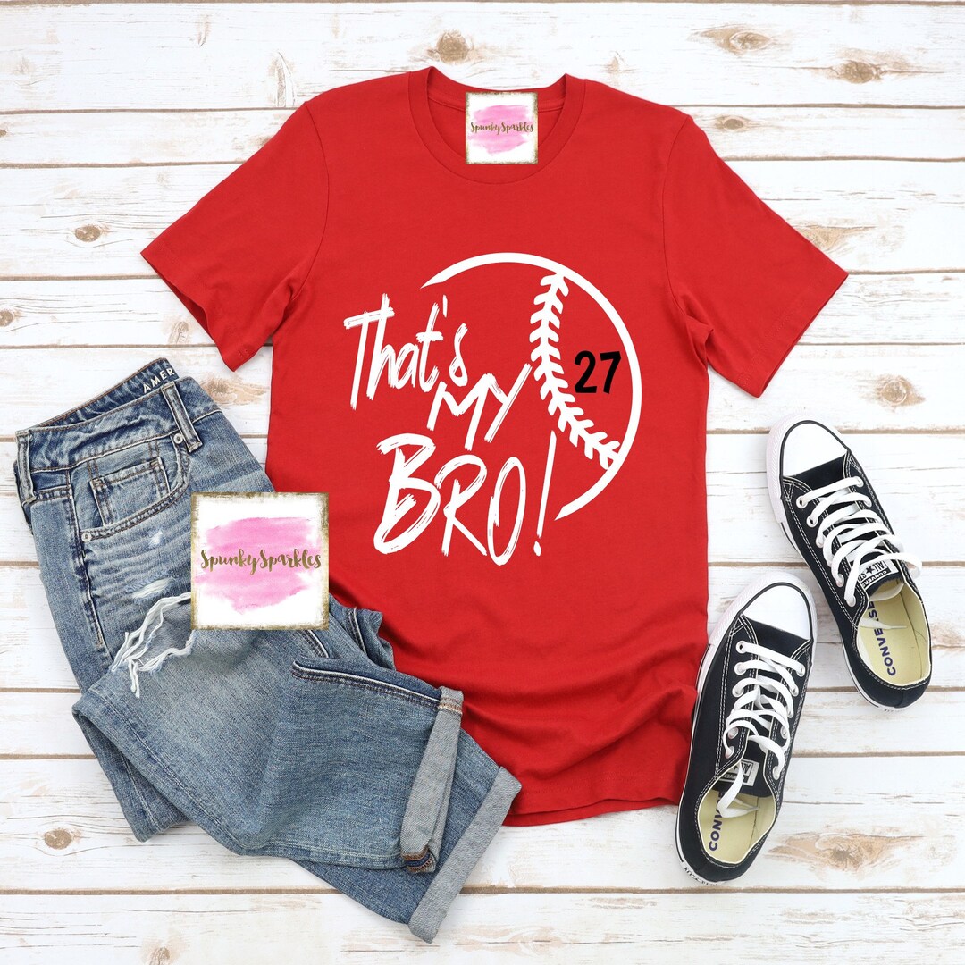 That's My Bro Baseball Shirt, Girls Baseball Tee, Baseball Brother ...