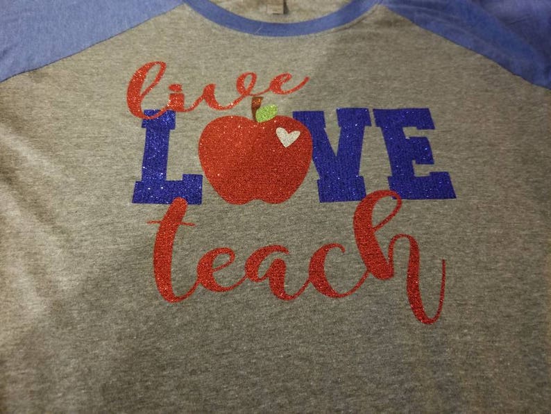 Live Love Teach Teacher Shirt Teacher's Gift Teacher - Etsy