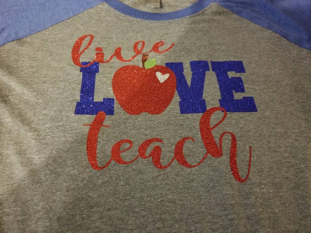 Live Love Teach Teacher Shirt Teacher's Gift Teacher - Etsy