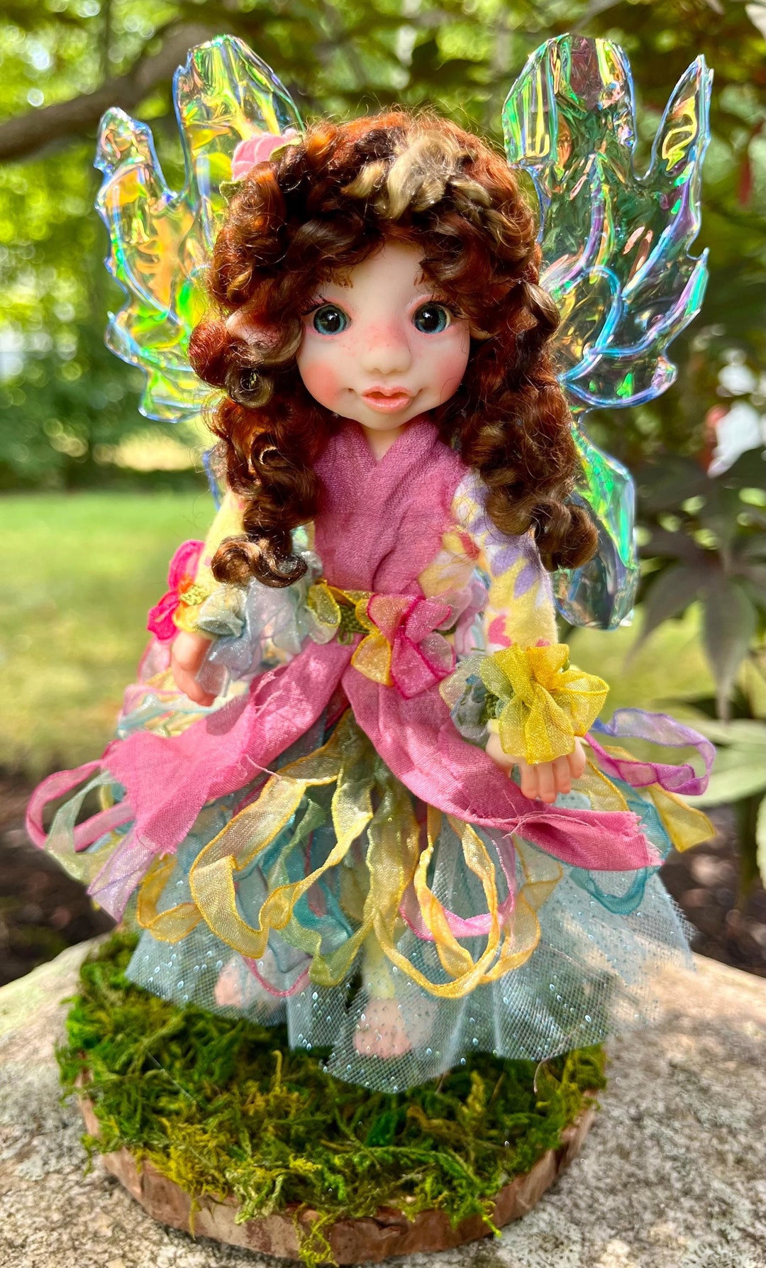 Fairy Art Doll, Handmade Fairies for Decor, Polymer Clay Sculpture ...