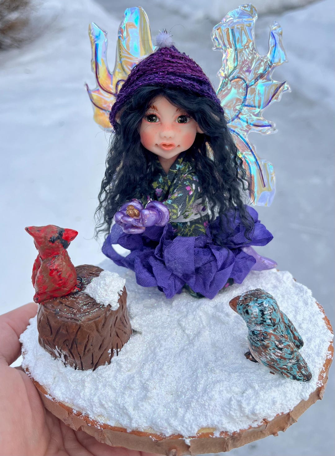 Handmade Fairy Sculpture, Winter Fairies for Decor, OOAK Art Dolls ...
