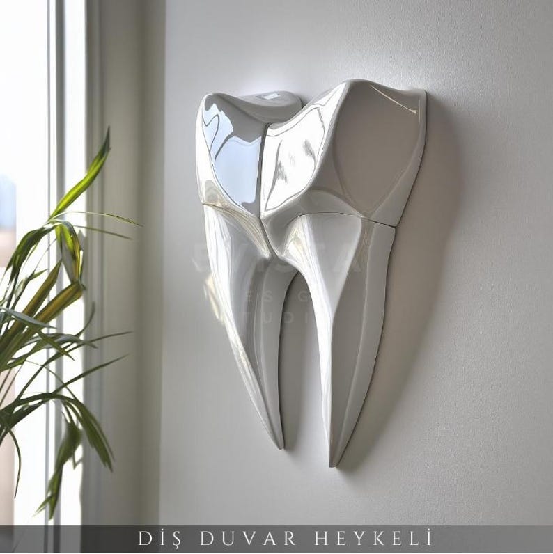 Tooth Wall Decor Sculpture 2 for Dental Clinic – Unique 3D Wall Art for ...