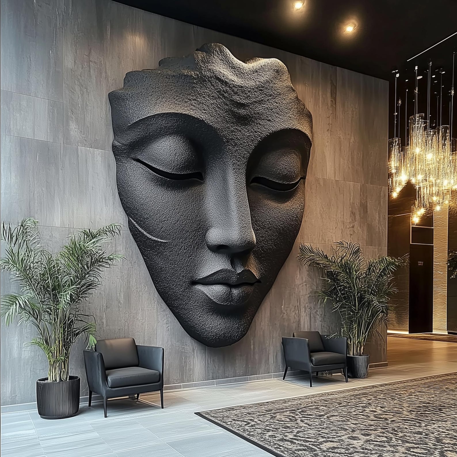Eldera Large Wall Mask Sculpture | Oversized Modern Face Art for Home ...