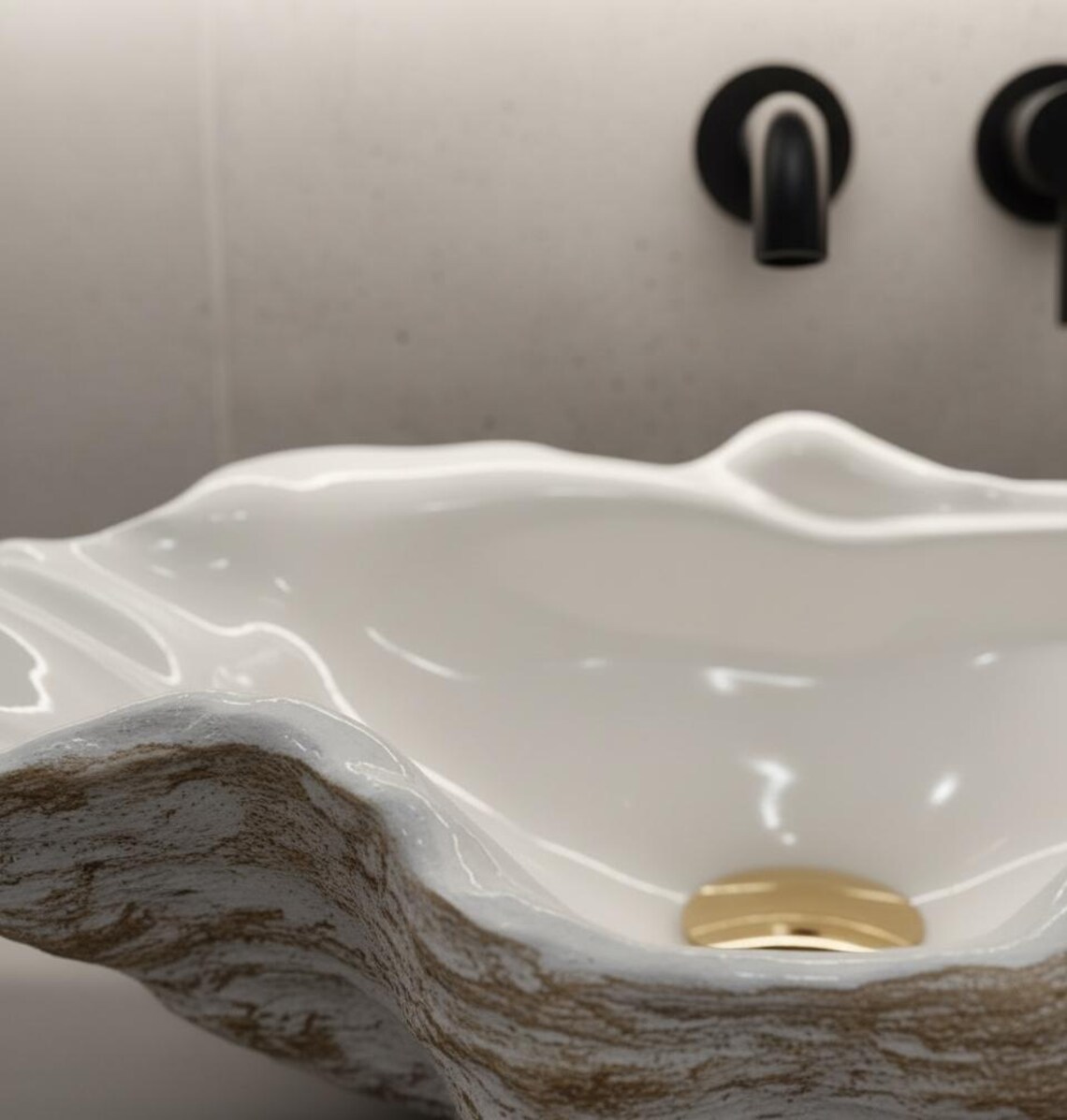 Architectural Fiberglass Seashell Vessel Sink - Handcrafted Luxury ...