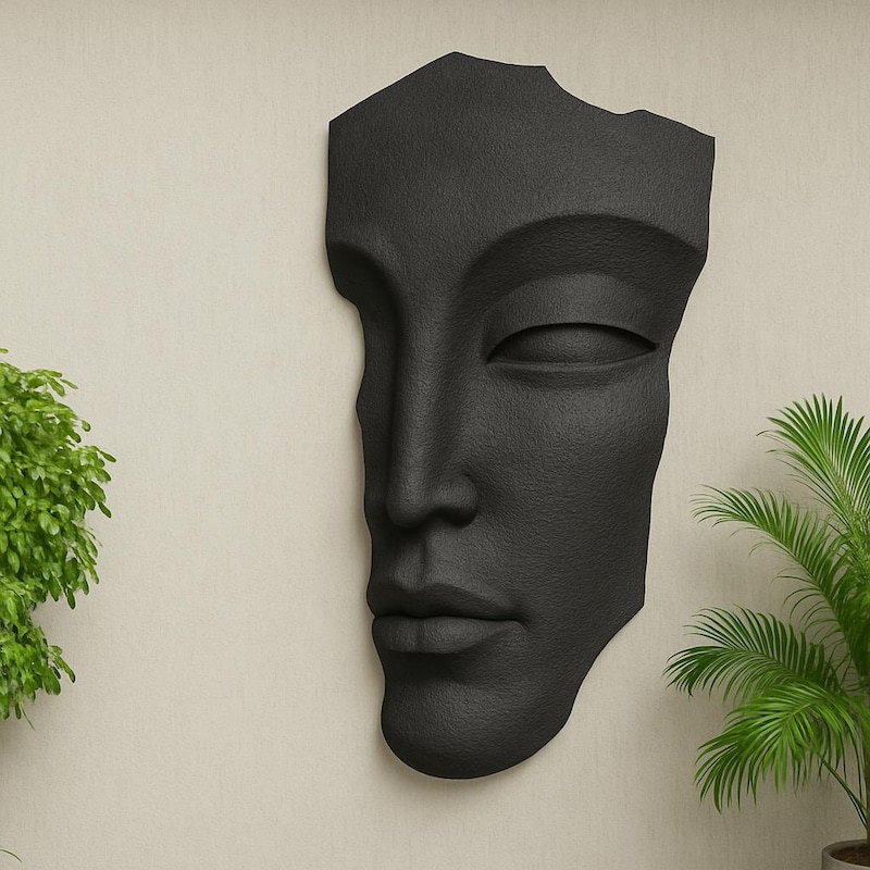 Metal Face Mask Sculpture - Etsy